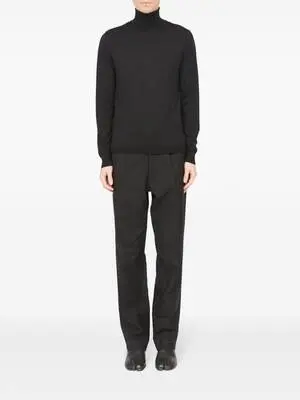 MAISON MARGIELA High-neck Merino Wool Sweater - Black