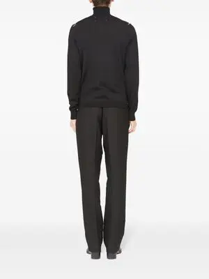 MAISON MARGIELA High-neck Merino Wool Sweater - Black