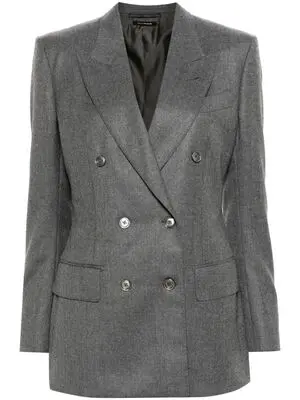 TOM FORD Mélange Double-breasted Blazer