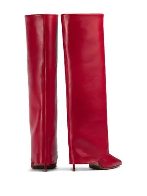 LE SILLA Andy 120mm Leather Knee-high Boots - Red