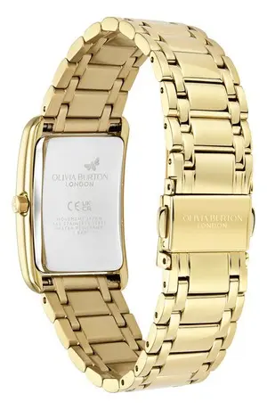 OLIVIA BURTON Grove Rectangular Bracelet Watch - Gold/forest Green
