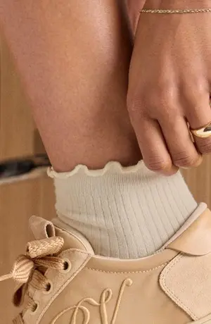 STEMS Everyday Classics Ruffle 3-pack Crew Socks - Cream