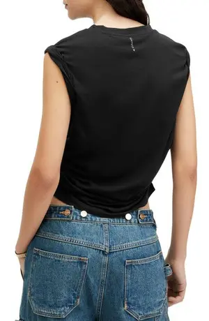 ALLSAINTS West Side Ruched Tank Top - Black