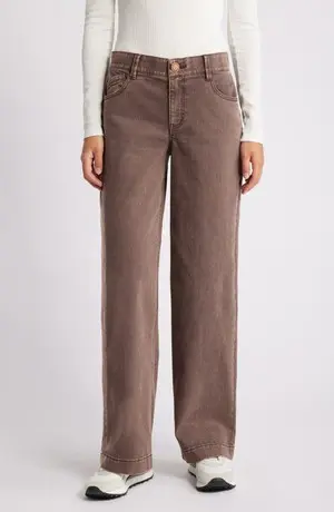 Wit & Wisdom Ab'solution High-waist Wide-leg Jeans - Washed Mocha