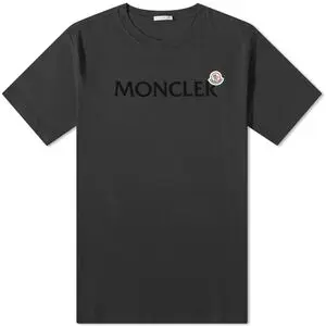 Moncler Text Logo T-shirt - Black