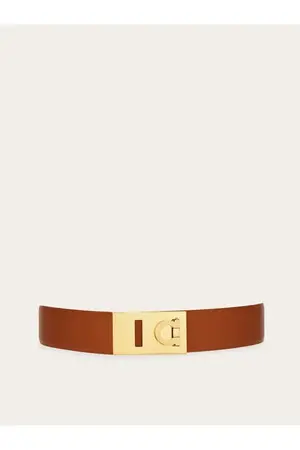FERRAGAMO FERRAGAMO Adjustable Hug Belt Natural