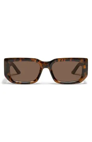 Quay Tell Me More 54mm Square Sunglasses - Coffee Tort/brown