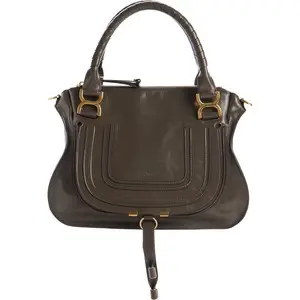 Chloé Medium Marcie Leather Satchel - 036 Flannel Grey