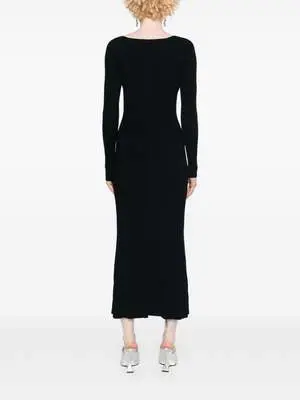 Moschino Ribbed-knit Maxi Dress