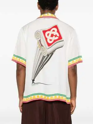 Casablanca Logo Monogram Pattern Shirt - White