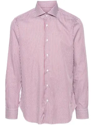 BARBA NAPOLI Striped Shirt - White