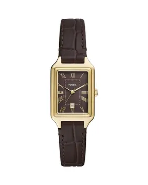 Fossil Raquel Three Hand Watch, 23mm X 38mm Brown