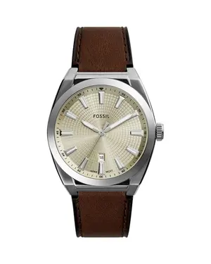 Fossil 42mm Everett Watch - Cream/brown