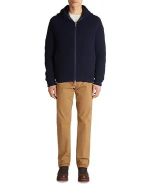 Moncler Wool & Cashmere Reversible Down Hoodie
