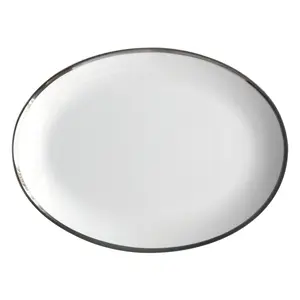 TWIG NEW YORK Platinum Edge Oval Platter