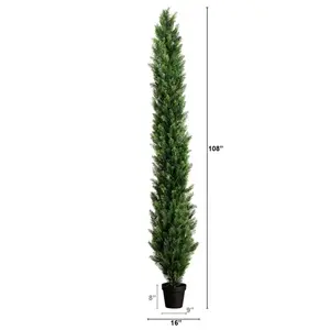 NEARLY NATURAL 9' Uv Resistant Artificial Cedar Pine Tree