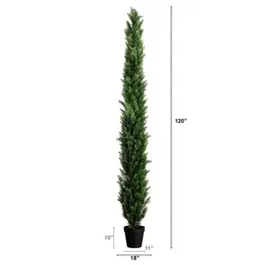NEARLY NATURAL 10' Uv Resistant Artificial Cedar Pine Tree