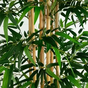 NEARLY NATURAL 9' Artificial Bamboo Tree With Real Bamboo Trunks