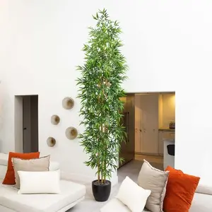 NEARLY NATURAL 11' Artificial Bamboo Tree With Real Bamboo Trunks