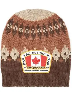 Dsquared2 Canadian Flag Knit Beanie