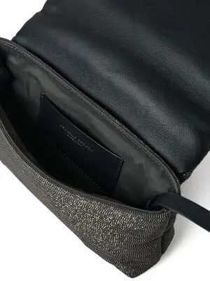 Brunello Cucinelli Shiny Crossbody Bag - Black