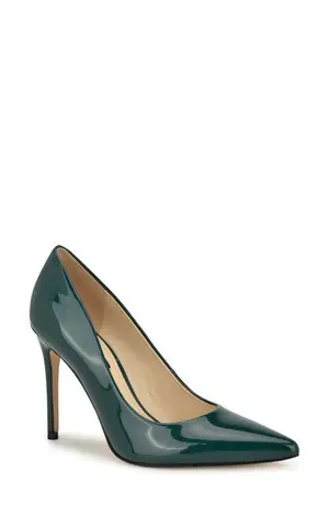 Nine West Pointed Toe Pumps - Med Green
