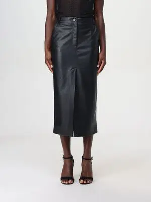 Pinko Leather Midi Skirt