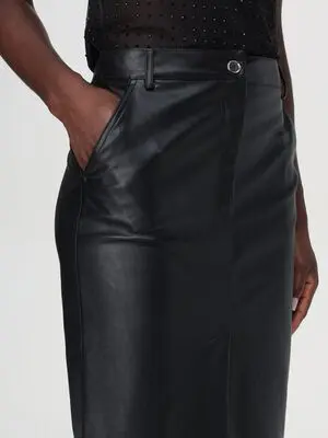 Pinko Leather Midi Skirt