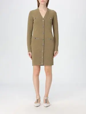 Pinko Button-up V-neck Dress