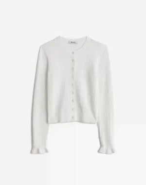 Madewell The Signature Open-knit Cardigan - Frost