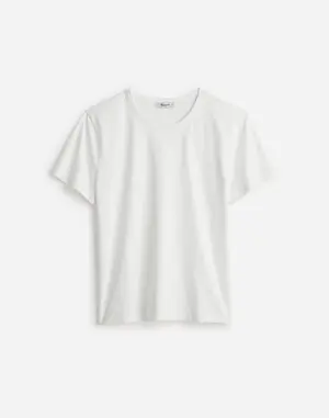 Madewell The Perfect Crewneck Tee In Allday Jersey - Eyelet White