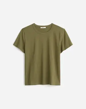 Madewell The Perfect Crewneck Tee In Allday Jersey - Faded Ivy