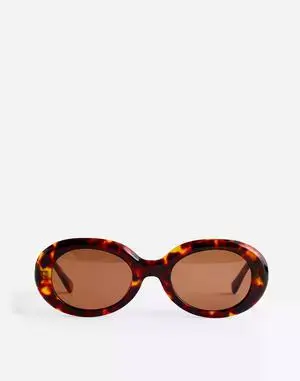 Madewell Valoma Oval Sunglasses Dark Tortoise