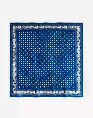 Madewell Medium Silk Bandana Deep Royal