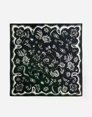 Madewell Medium Silk Bandana - True Black