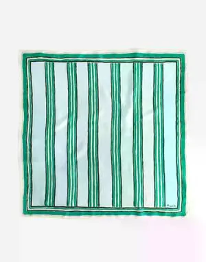 Madewell Medium Silk Bandana Verdant Green
