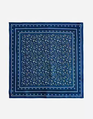 Madewell Small Silk Bandana Deep Cobalt