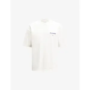 ALLSAINTS Underground Logo-print Relaxed-fit Cotton T-shirt S Ashen White/pu