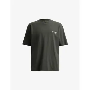 ALLSAINTS Underground Logo-print Relaxed-fit Cotton T-shirt S Grange Green