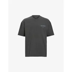 ALLSAINTS Underground Logo-print Relaxed-fit Cotton T-shirt S Grvstone Grey