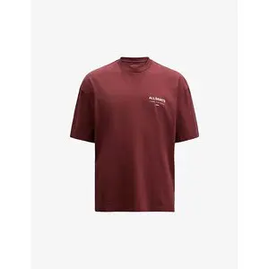 ALLSAINTS Underground Logo-print Relaxed-fit Cotton T-shirt S Winehouse Red