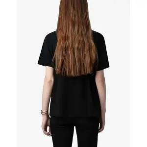 Zadig&Voltaire Marta Diamante-embellished T-shirt - Noir