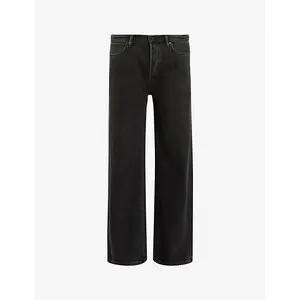 ALLSAINTS Lenny Relaxed-fit Wide-leg Jeans - Washed Black