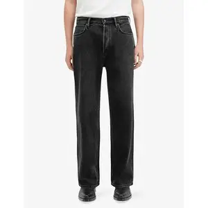 ALLSAINTS Lenny Relaxed-fit Wide-leg Jeans - Washed Black