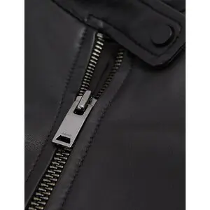 REISS Darby Zip-up Leather Biker Jacket