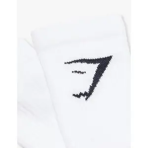 GYMSHARK Cotton-blend Socks Pack Of Three - Gs White