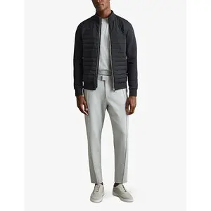 REISS Hybrid Quilted Jacket - Navy