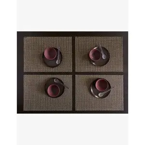CHILEWICH Origami Shimmered Vinyl Placemat 36cm X 48cm - Cocoa