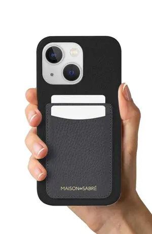 MAISON DE SABRE Card Phone Case - Graphite Caviar
