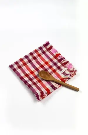 ARCHIVE NEW YORK Noel Plaid Cotton Party Napkins